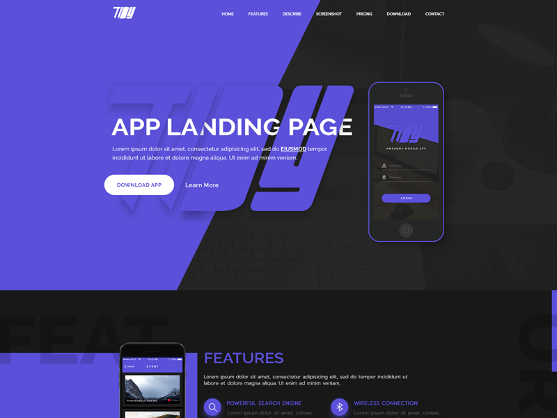 Tidy #2 - App Landing Page by Rikon Rahman 🎭 on Dribbble