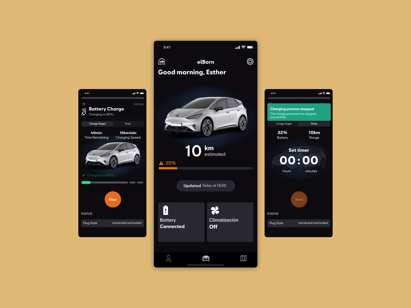 Electric Vehicle Connect App by Daniel Loureiro on Dribbble