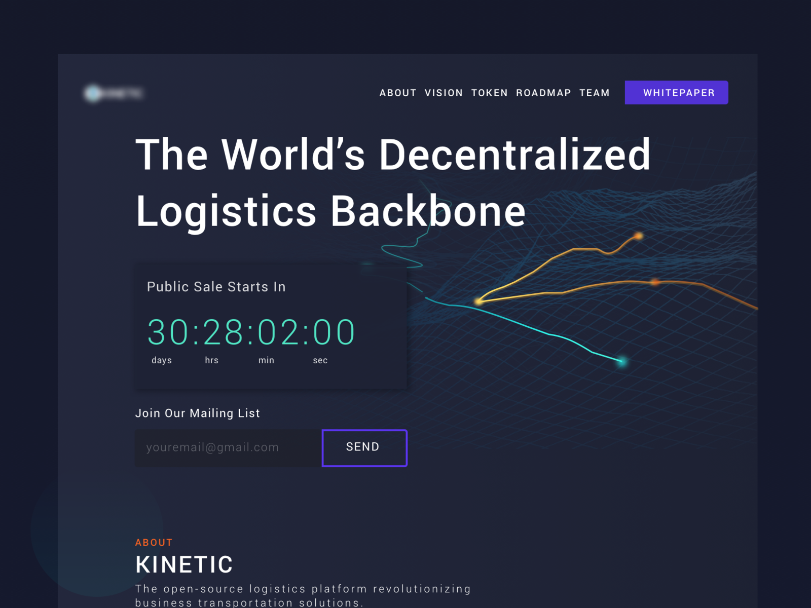 Kinetic Landing Page by Daniel Loureiro on Dribbble
