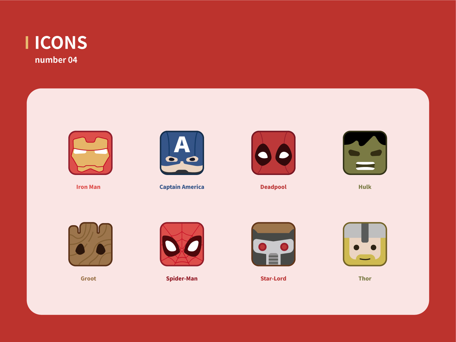 Marvel icon by 黄伟 on Dribbble
