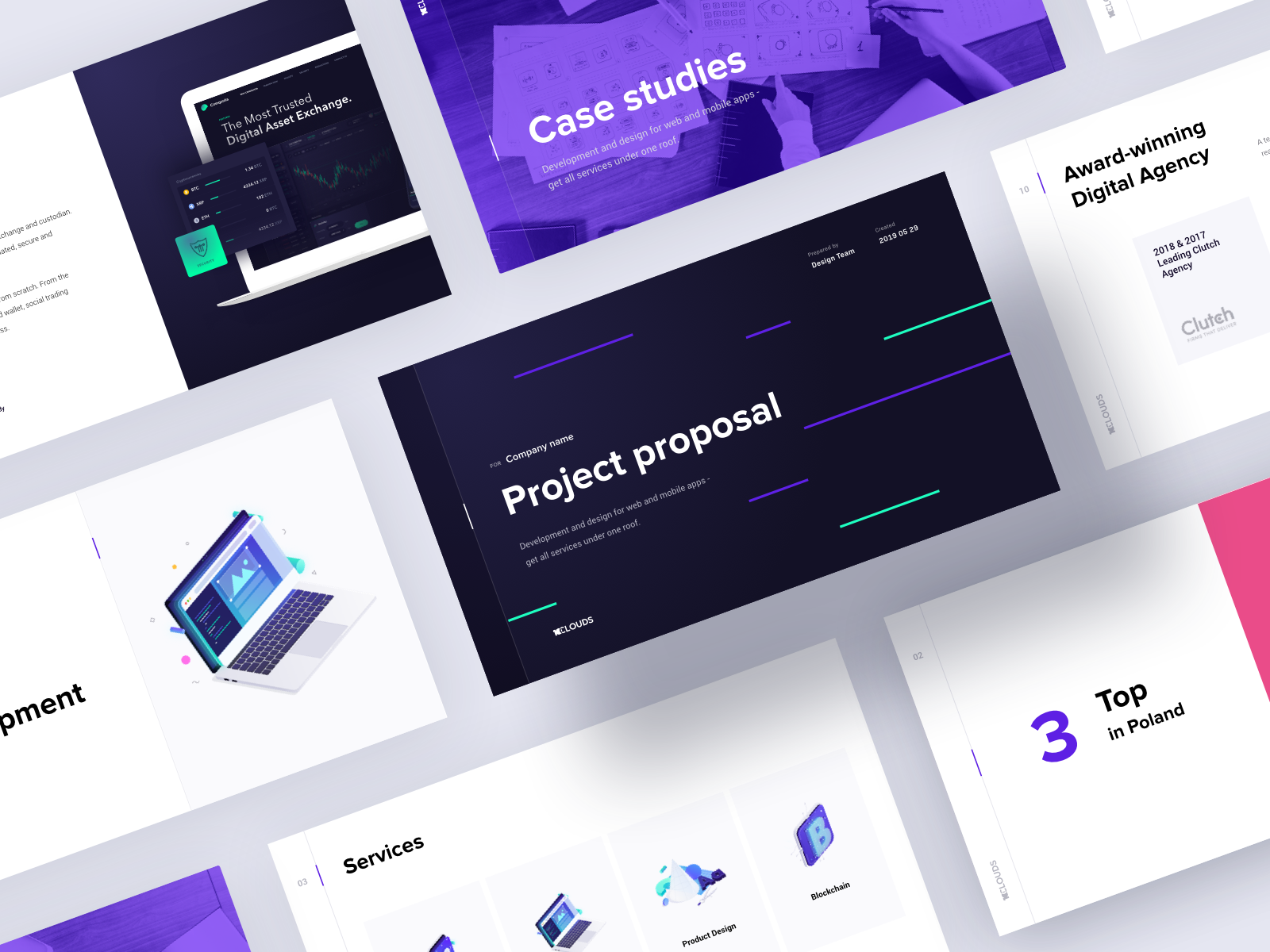 10C Presentation Template by Aga Ciurysek for 10Clouds on Dribbble