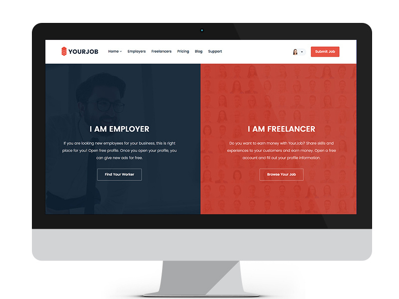 Job Portal Design - HTML5 - YourJob by Nandini on Dribbble