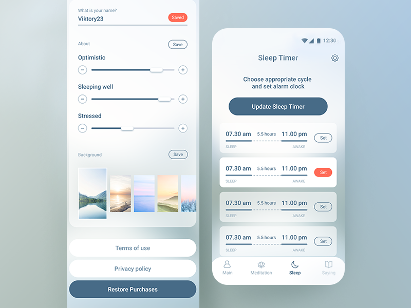 placidity by olga on Dribbble