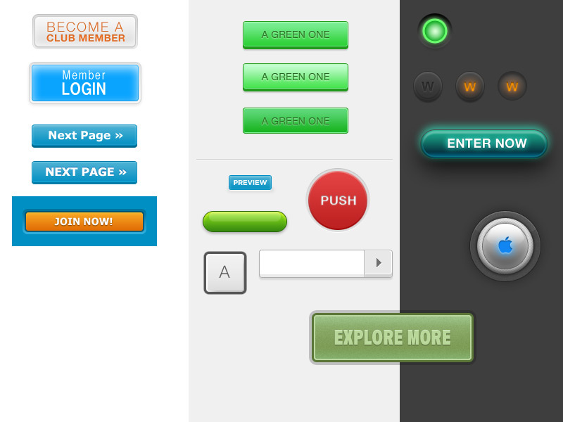 Buttons by Wes Manley on Dribbble