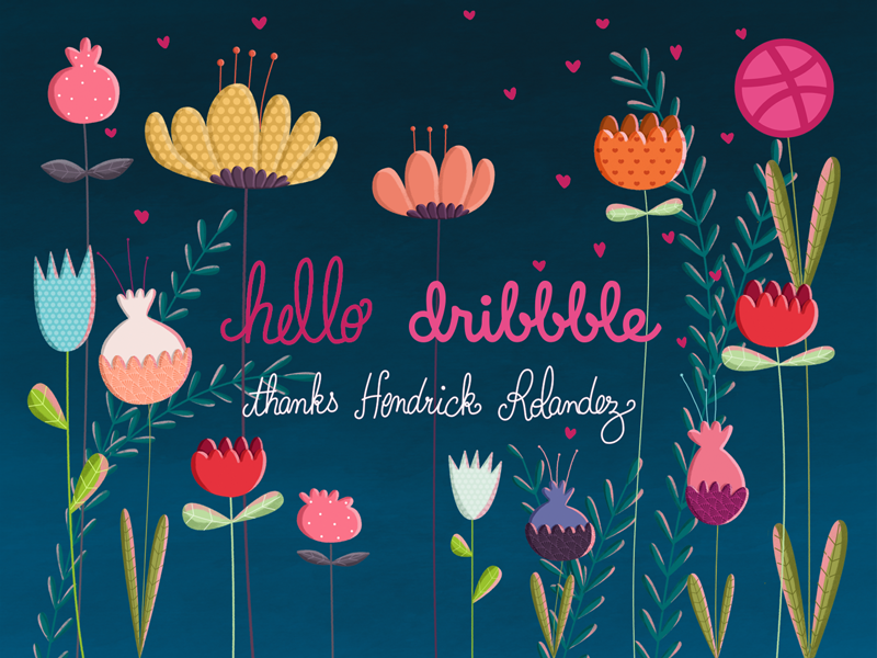Hello Dribbble ! by Laetitia Haas on Dribbble