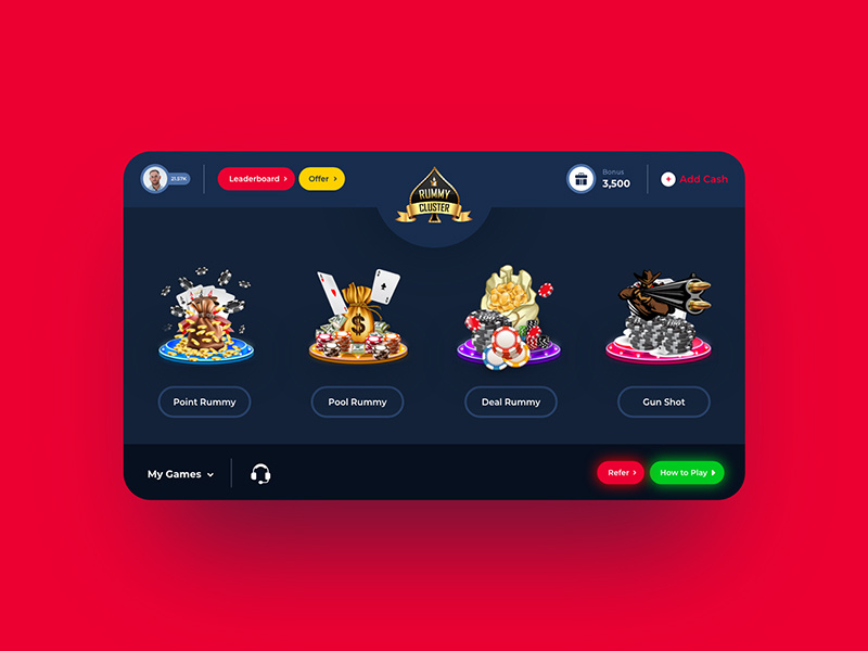 Rummy game by Ravindra Avusula on Dribbble