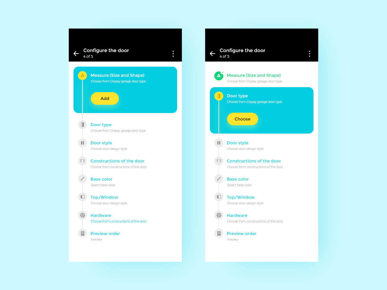 Configure Ui by Ravindra Momula on Dribbble