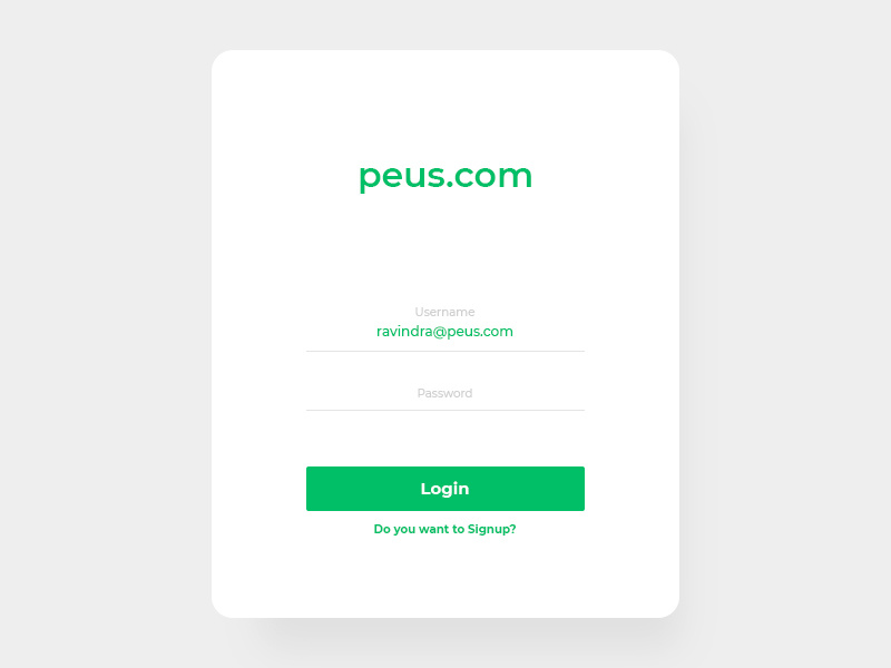 Peus.com Login by Ravindra Avusula on Dribbble
