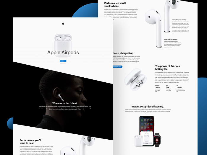 Airpods Landing Page by Bor Kolar on Dribbble