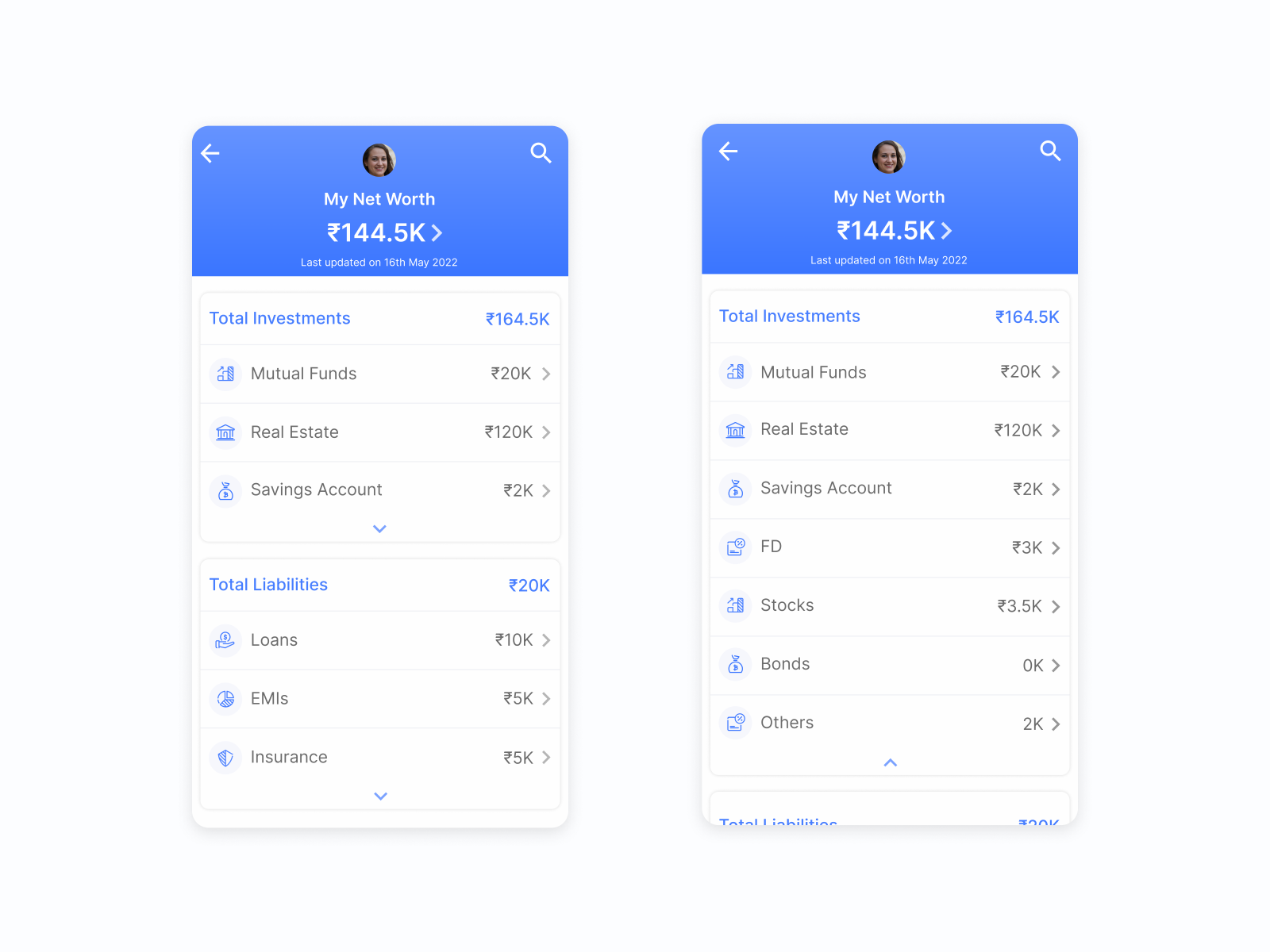 Finance App UI 3 3 By Chaitanya Vamsi On Dribbble
