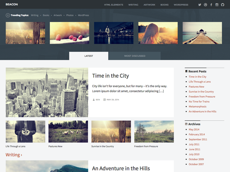 Beacon - WordPress Theme by Ben Gillbanks on Dribbble