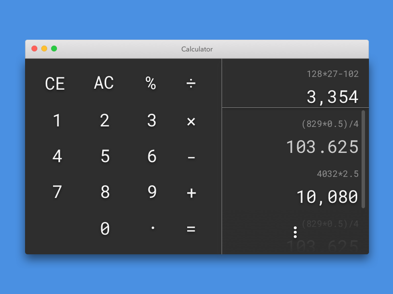 Calculator by Jake Culp on Dribbble