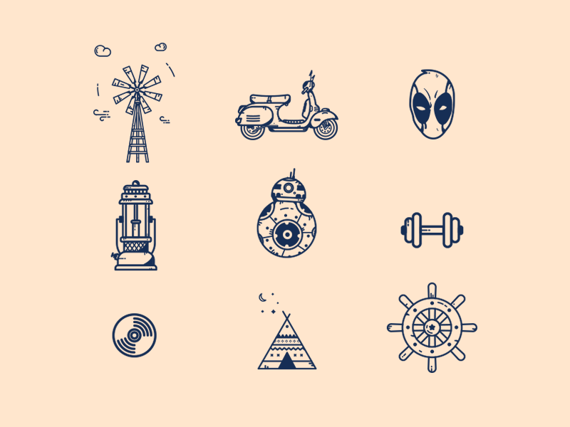Random Icons # 04 by Mahamud Hassan on Dribbble