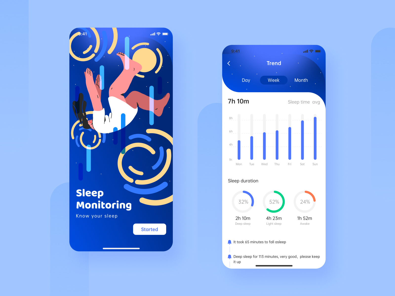 Sleep Quality Monitoring App by LUANLUAN on Dribbble