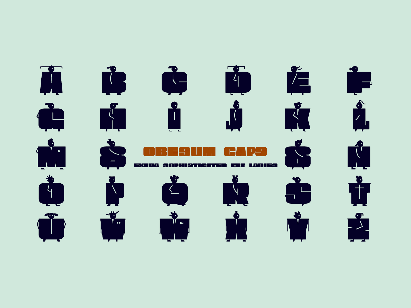 Obesum Caps Font by deFharo on Dribbble