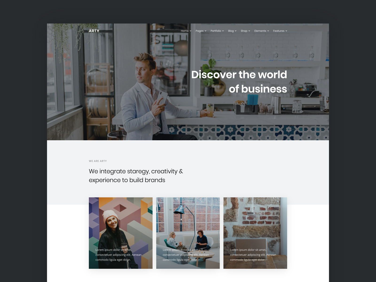 Business web template by flatheme on Dribbble