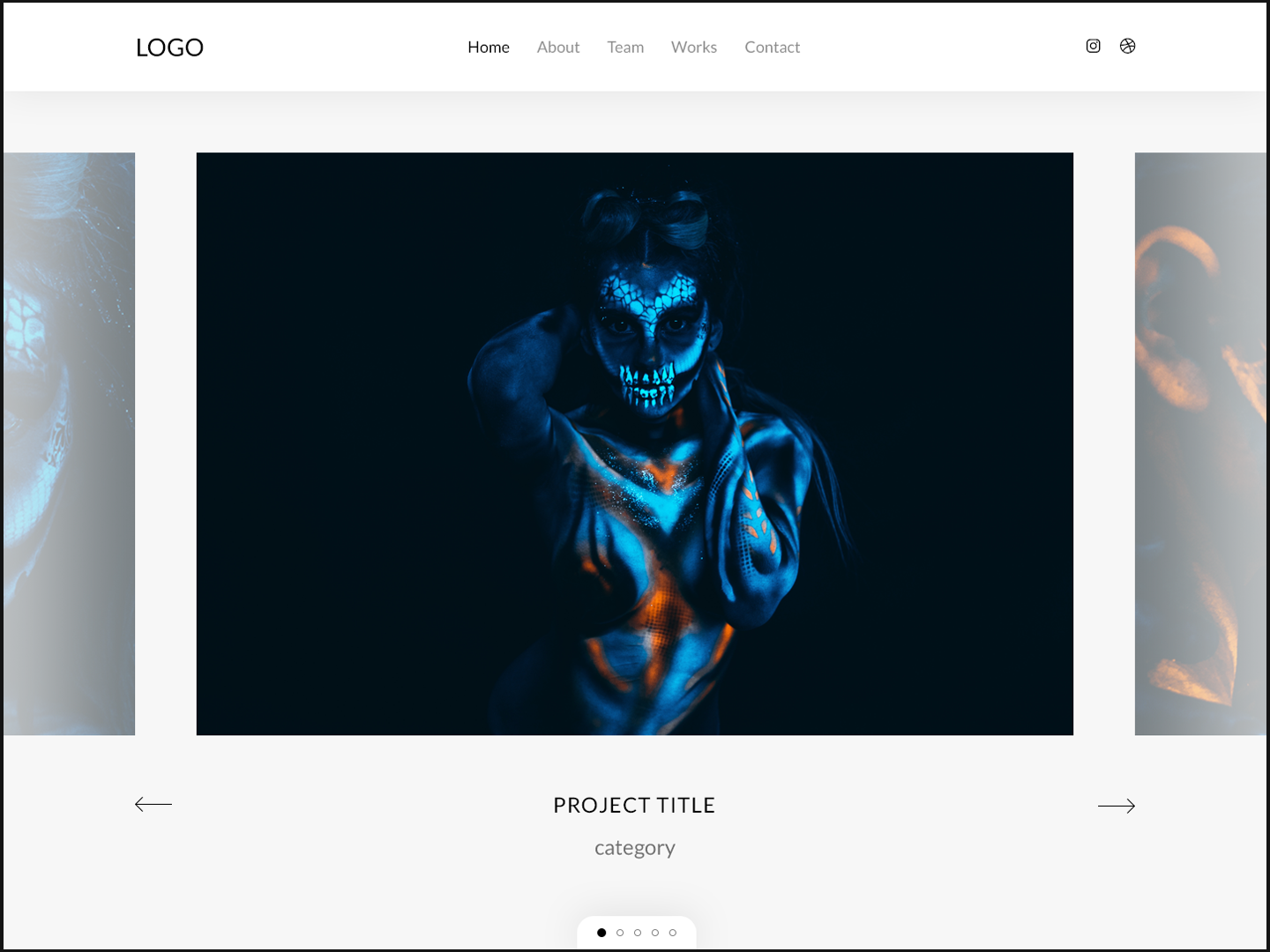 Fullscreen Carousel Portfolio by flatheme on Dribbble