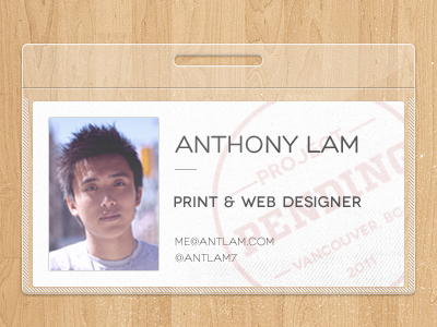 Contact Card by Anthony Lam on Dribbble