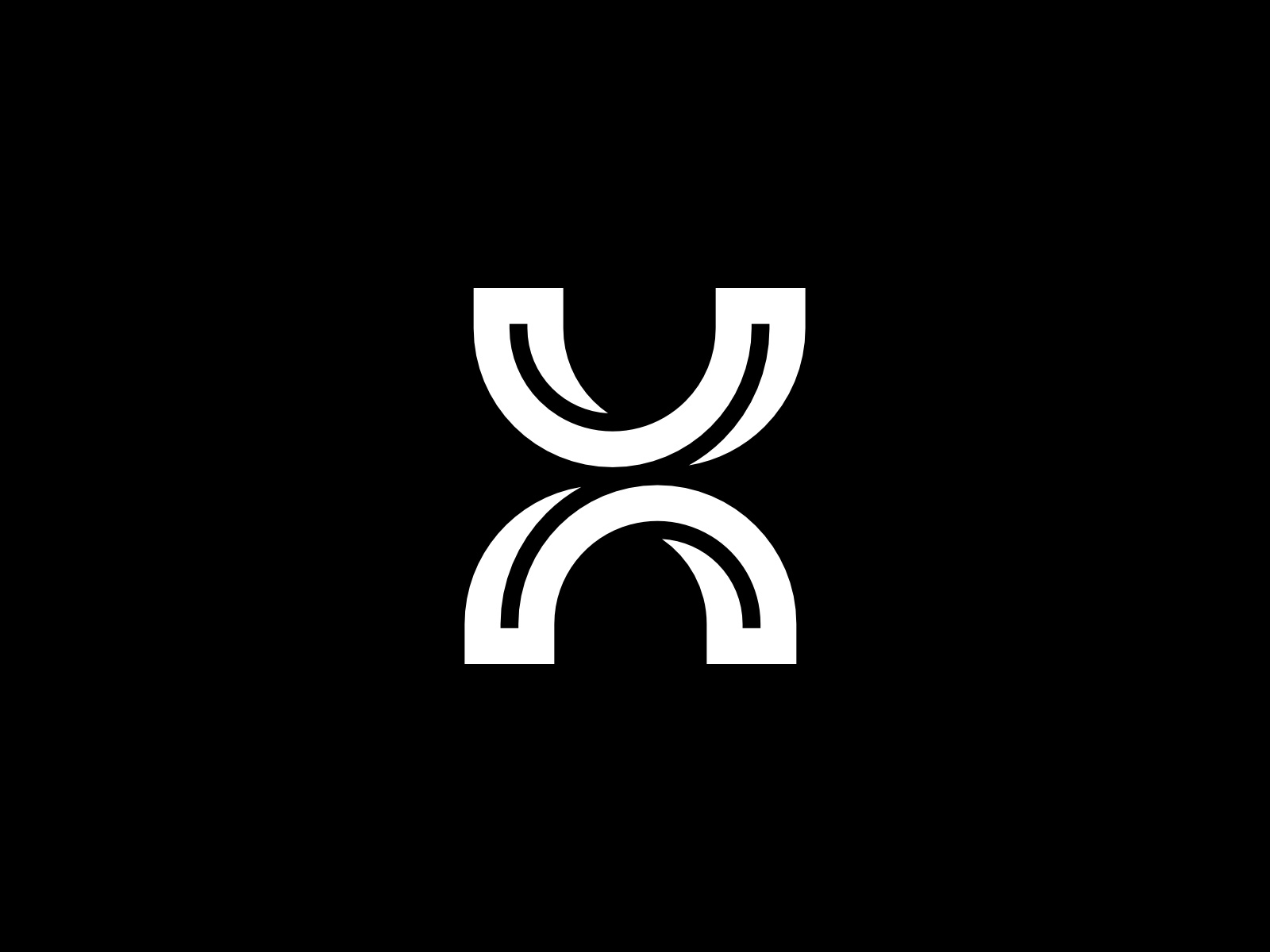 Letter X Curved Round Lines by Robert Goudappel on Dribbble