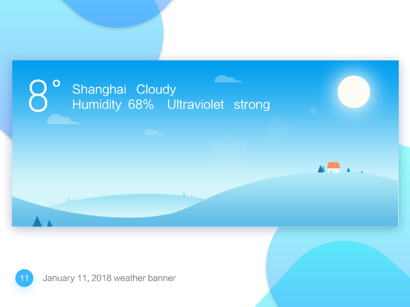 January 11, 2018 weather banner by Vera for Reborn Design on Dribbble