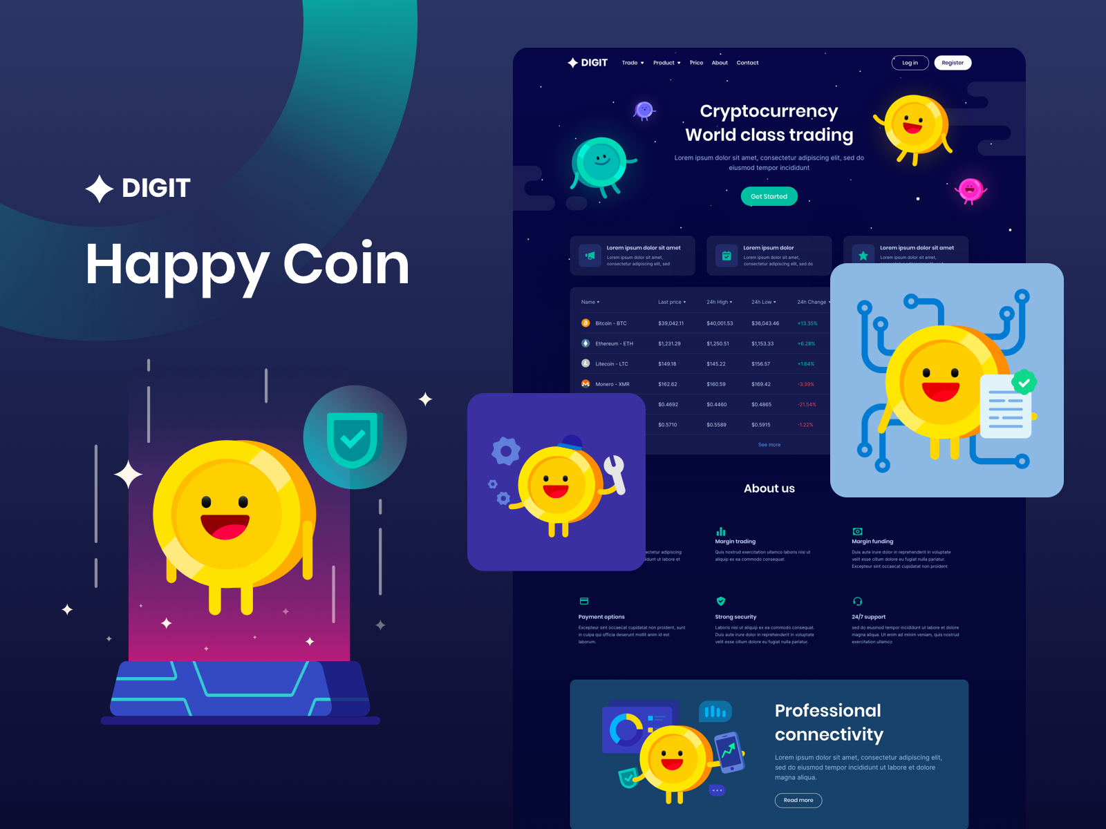 Digit Happy Coin by Thous on Dribbble