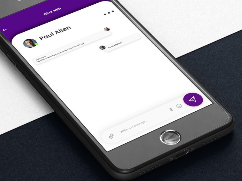 Chat screen by Akash Srivastava on Dribbble