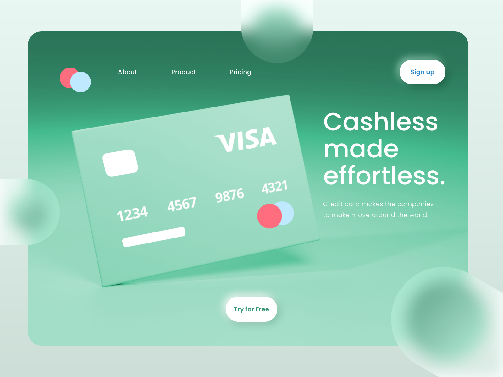 Credit card LP by Deewaker Arya on Dribbble
