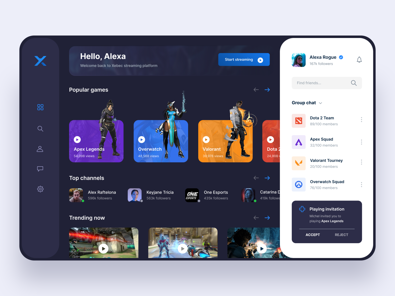 Game Streaming Platform by Panji Pamungkas for SLAB Design Studio on ...