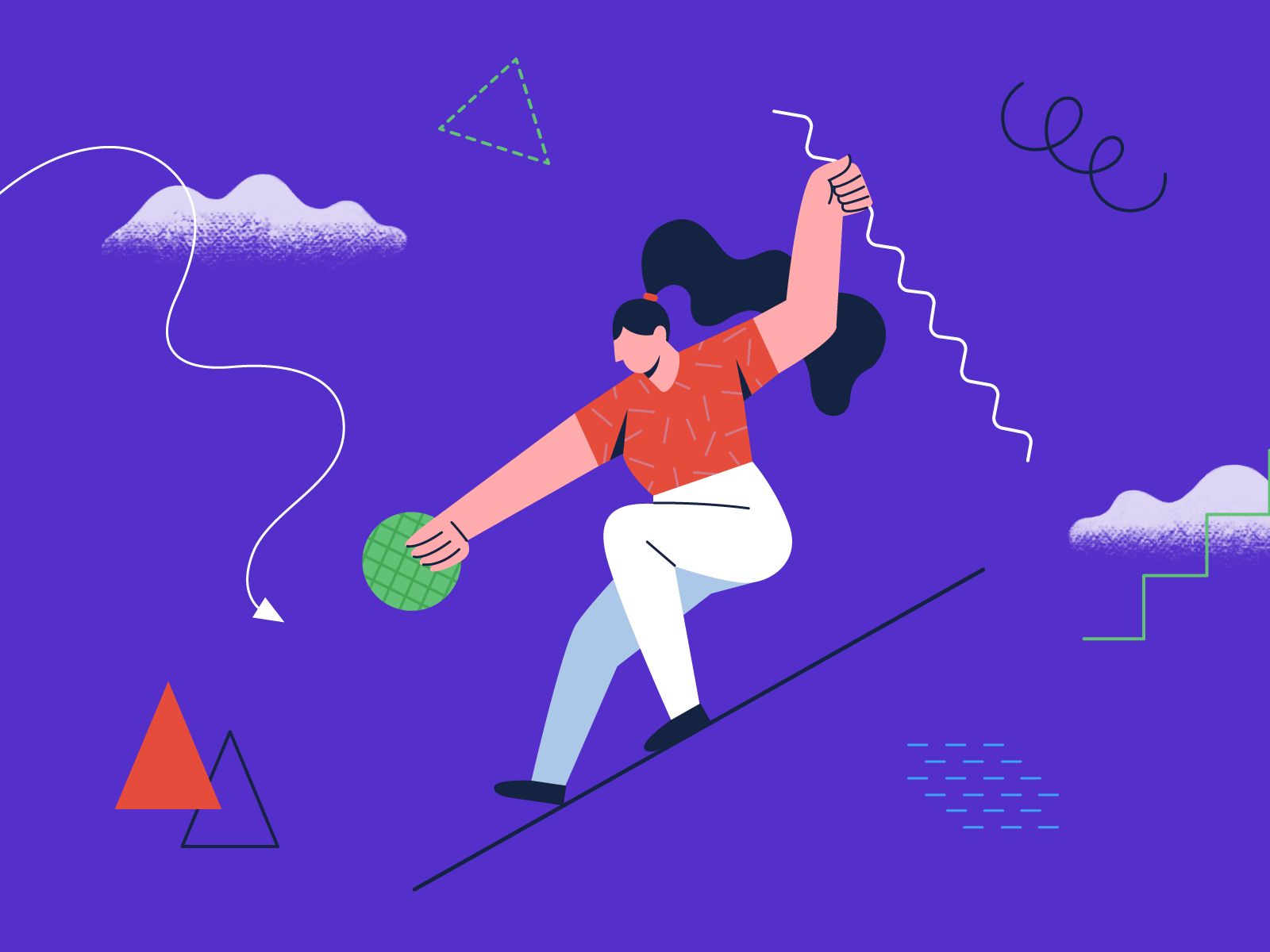 Lines In Design Illustration by Gyöngyi Balogh for Creatopy on Dribbble