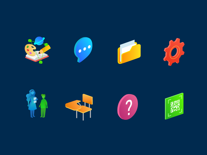 Icons for students app. by catalina bej on Dribbble