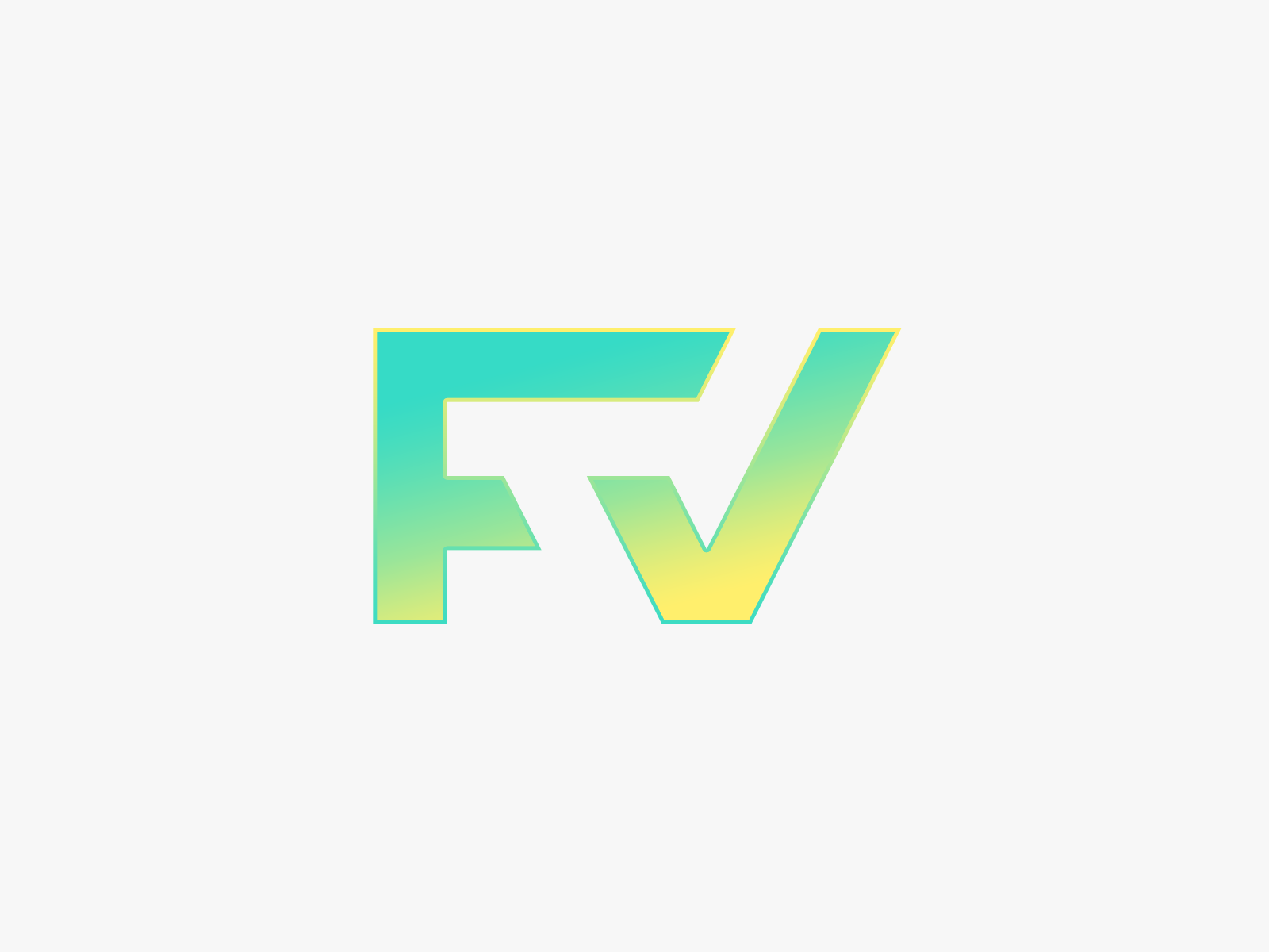 FV Monogram Logo Design by Zan Khan on Dribbble