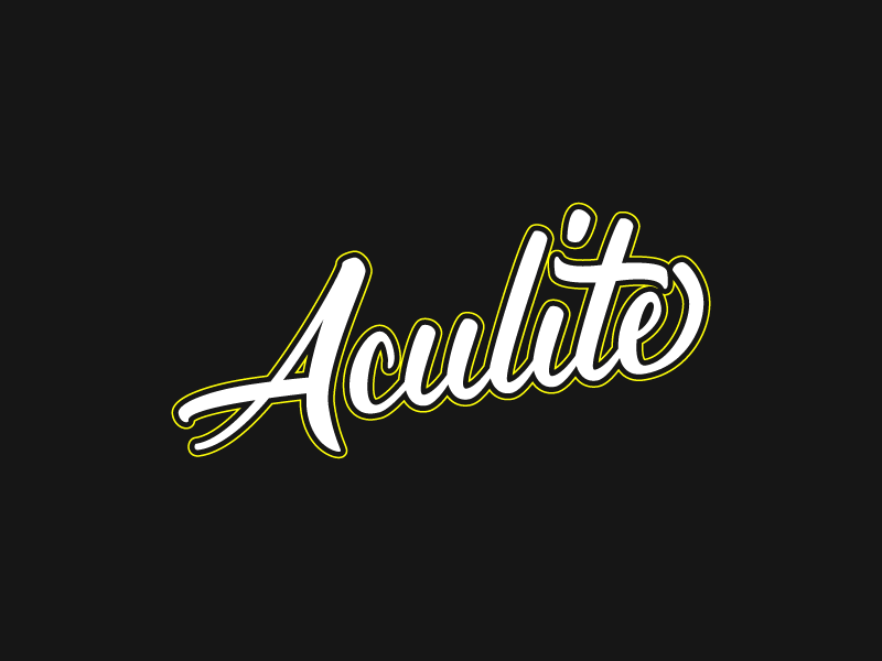 Aculite Cursive Merchandise Design by Sean Miller on Dribbble