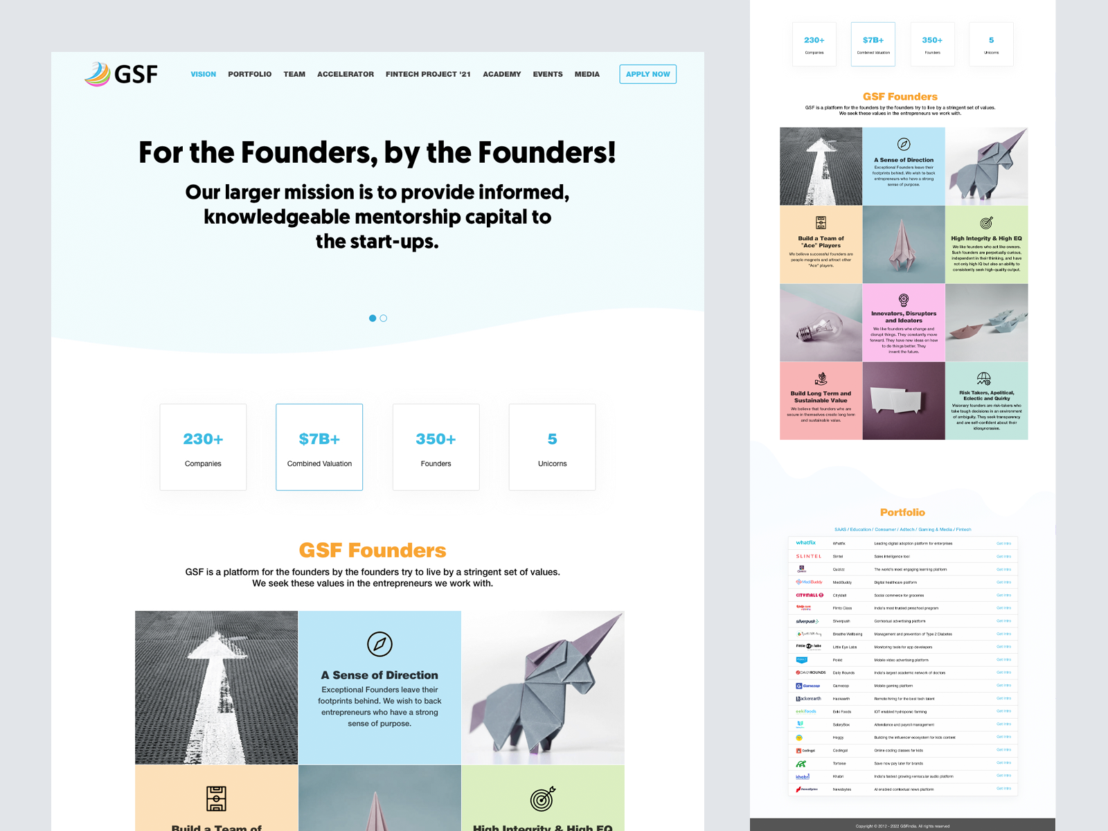 GSF Web Page by Balveer Bairwa on Dribbble