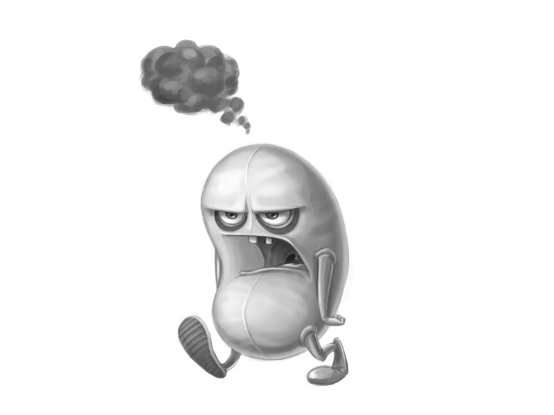 Angry Bean by mip on Dribbble