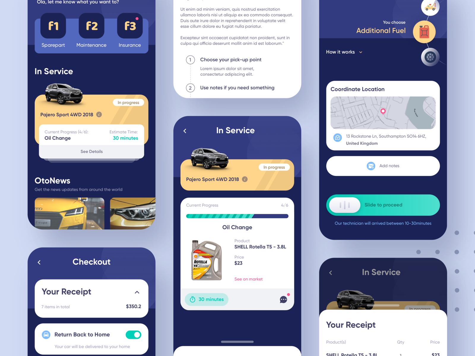 Exploration | Car Services App by Roa Nuha Kalijaga for Greative Studio ...