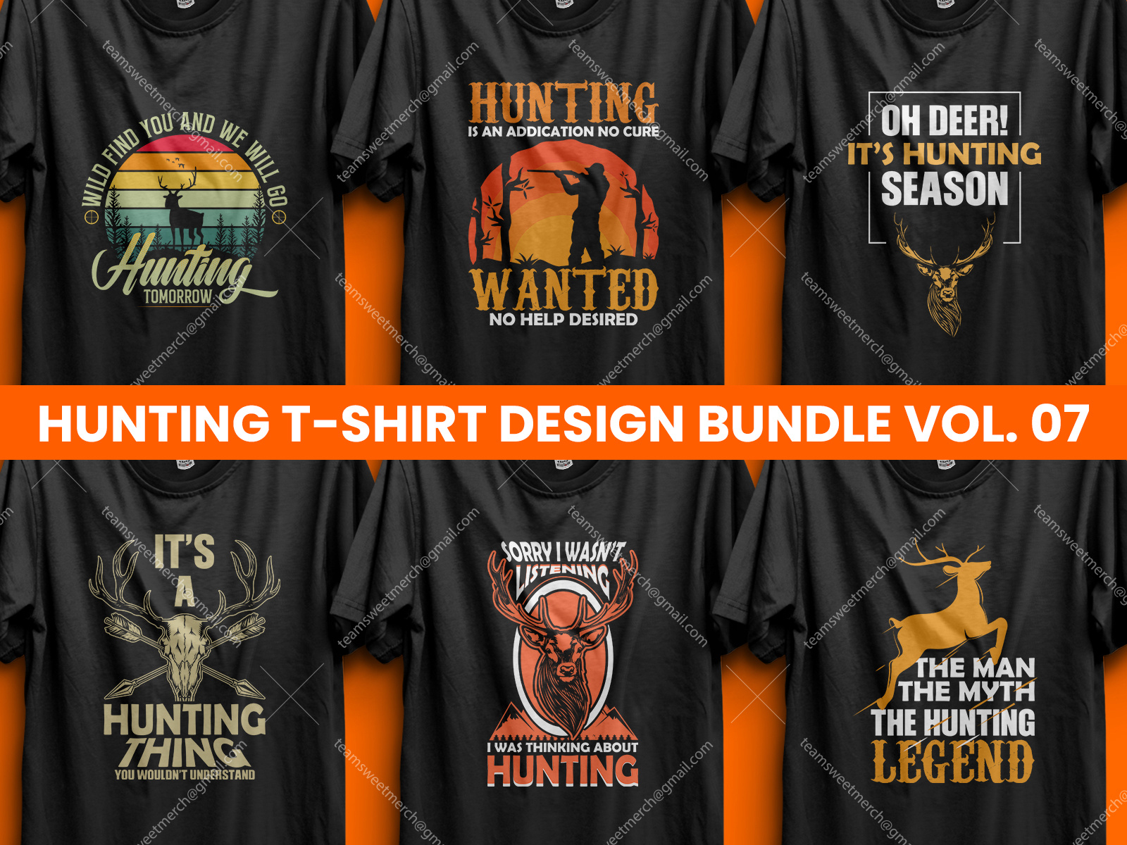 Merch by Amazon Trending Hunting T-Shirt Design Bundle by Abir Sarkar ...