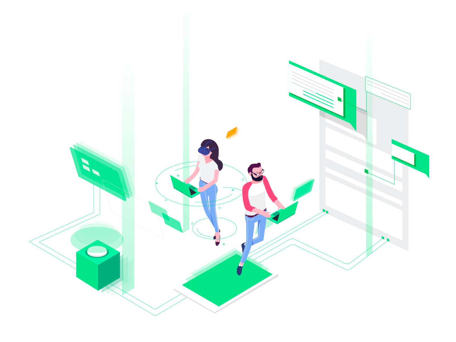 Science and technology illustration by zhoutian on Dribbble