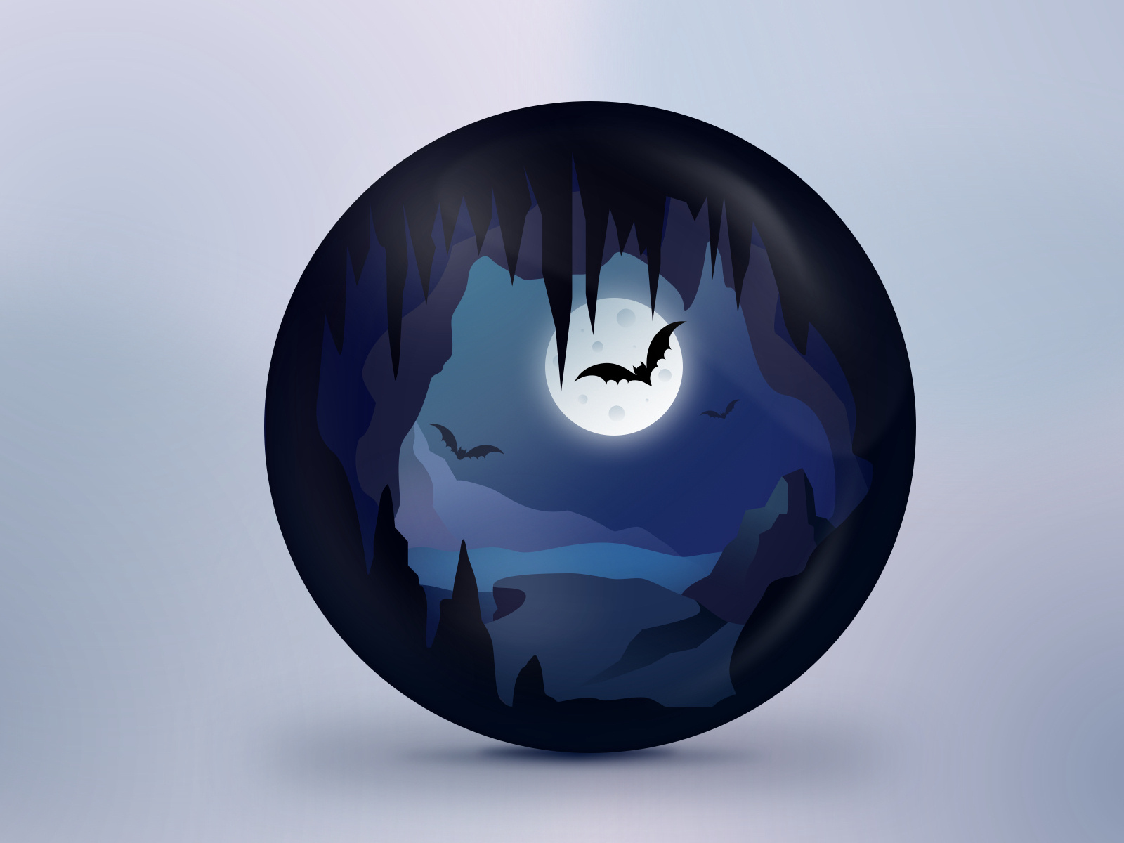 Spooky night illustration by Denitsa Dimitrova on Dribbble