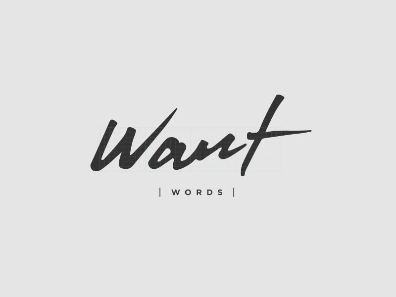 WANT WORDS IDENTITY by Ethan Park on Dribbble