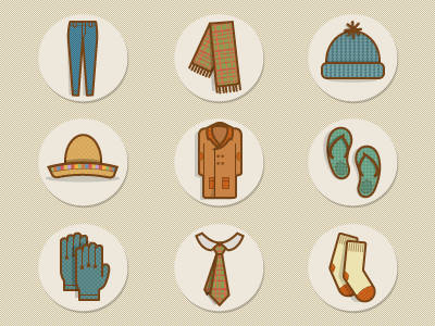 clothes items by Lala Holmes on Dribbble