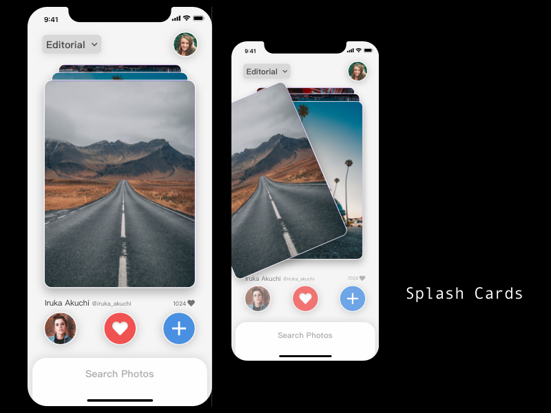 Splash Cards by Chunlea Ju on Dribbble