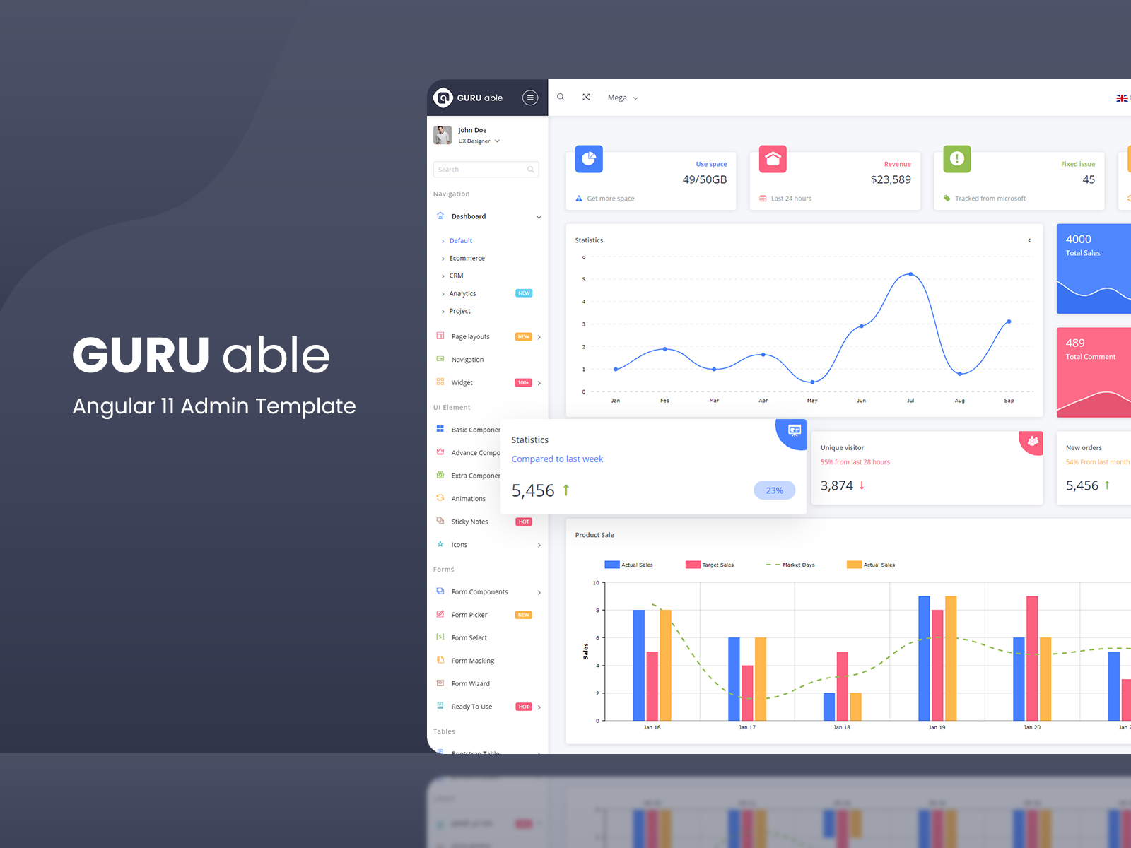 Guru Able Angular 11 Admin template by codedthemes on Dribbble Guru Able Angular 11 Admin template by codedthemes on Dribbble