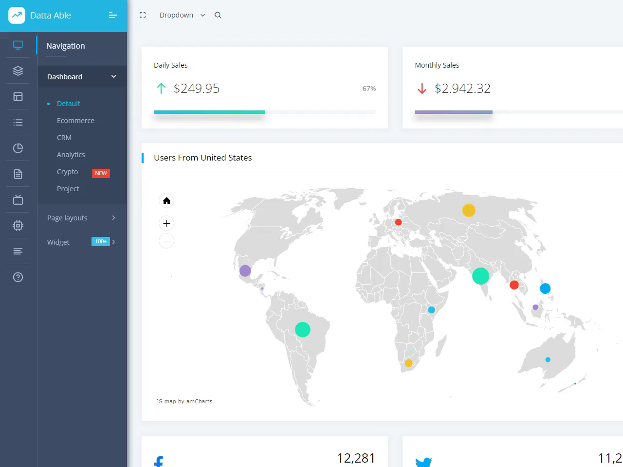 Introducing Master Sidebar - Datta Able Admin Template v2.0 by ...