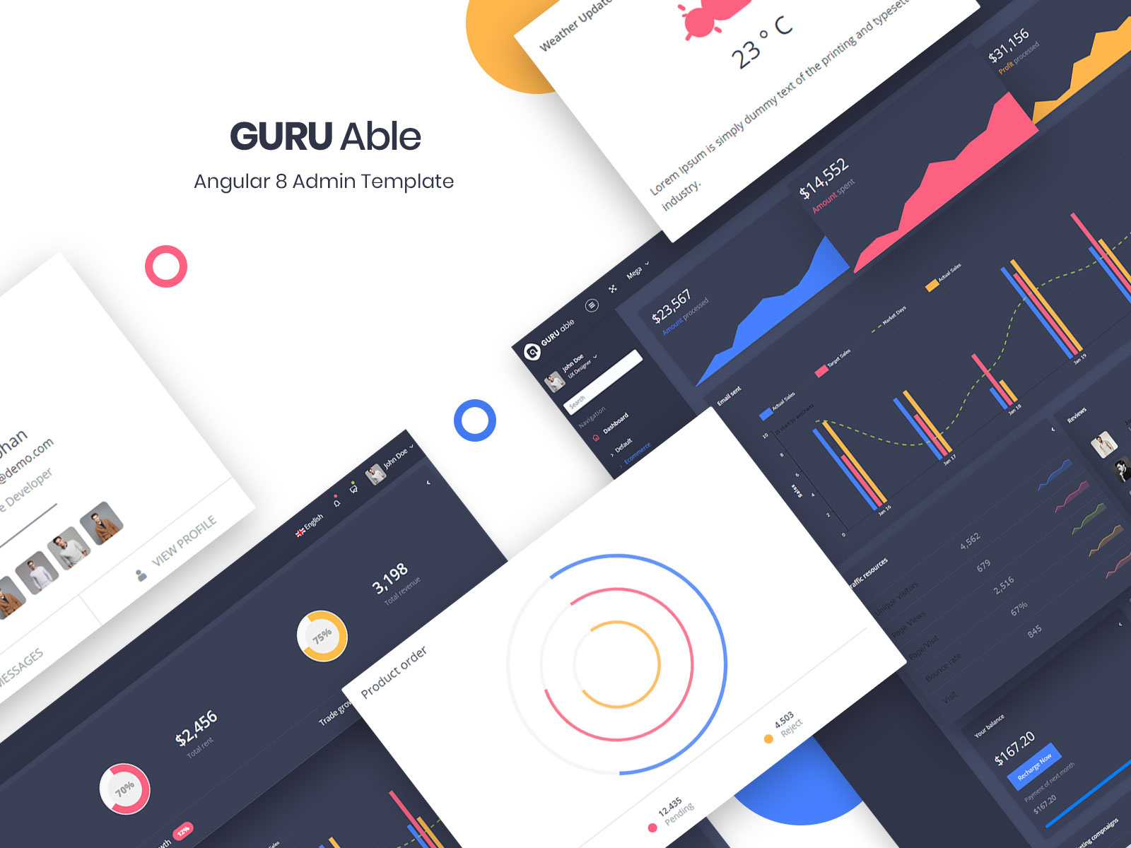 Guru Able Angular 8 Admin Template by codedthemes on Dribbble Guru Able Angular 8 Admin Template by codedthemes on Dribbble