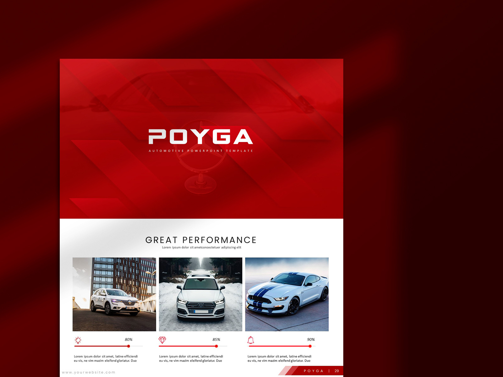 Poyga Automotive Presentation Template by Slidesignus on Dribbble