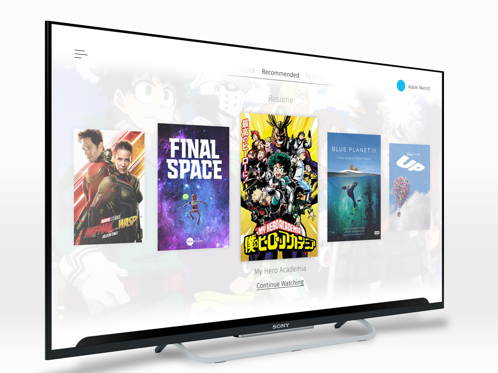 Daily UI - Day 25: TV App by Adam on Dribbble