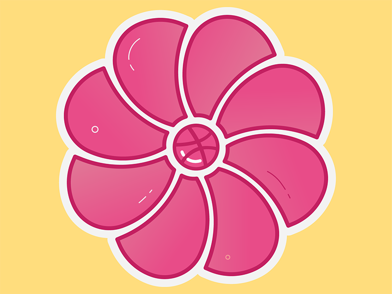 Dribbble Fan Sticker By Hesham Sqrat On Dribbble