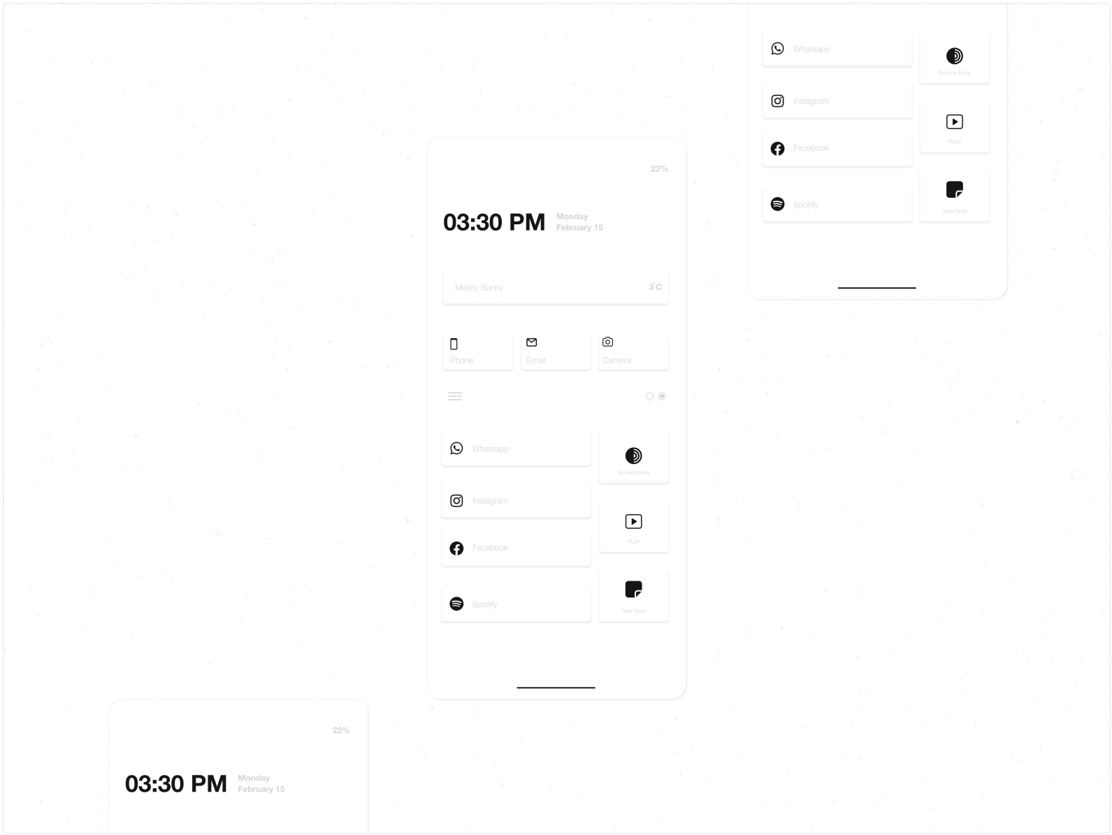 Minimal Home Screen Layout by Robert Stemler on Dribbble