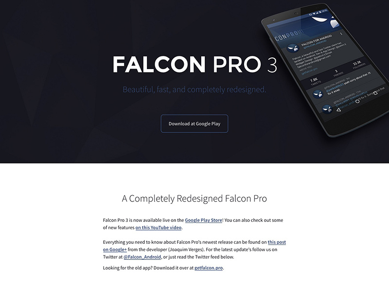 Falcon Pro 3 Website [WIP] by Wade Garrett on Dribbble