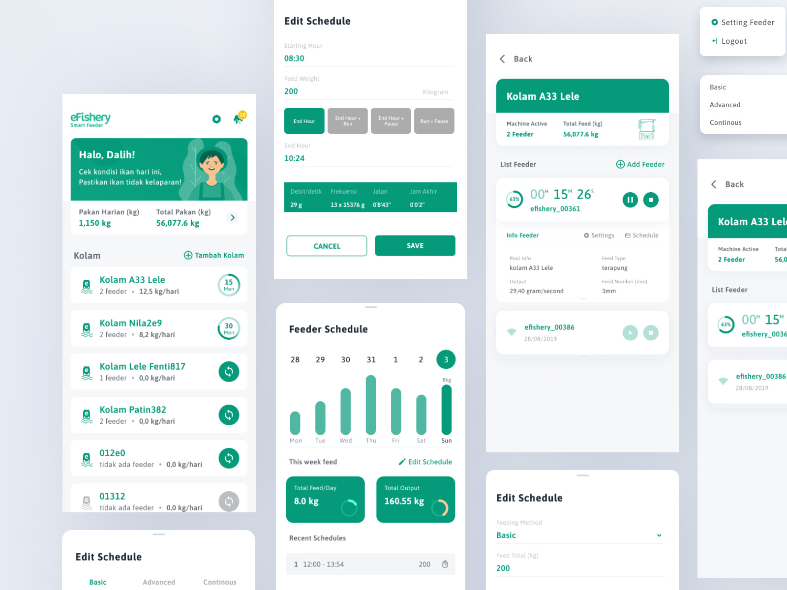 eFishery Smart Feeder | UI Design Concept by Dalih Rusmana on Dribbble